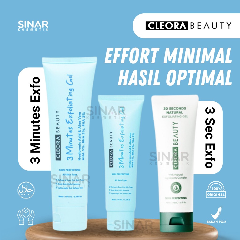 Jual Cleora Beauty 3 Minutes Exfoliating Gel 50ml / Big Jumbo Size ...