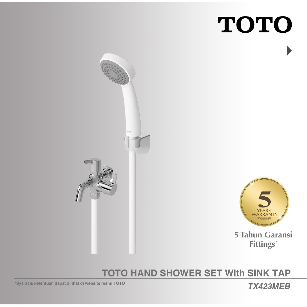 Jual TOTO Hand Shower Set With Sink Tap TX423MEB | SET Shower dan Keran | Shopee Indonesia
