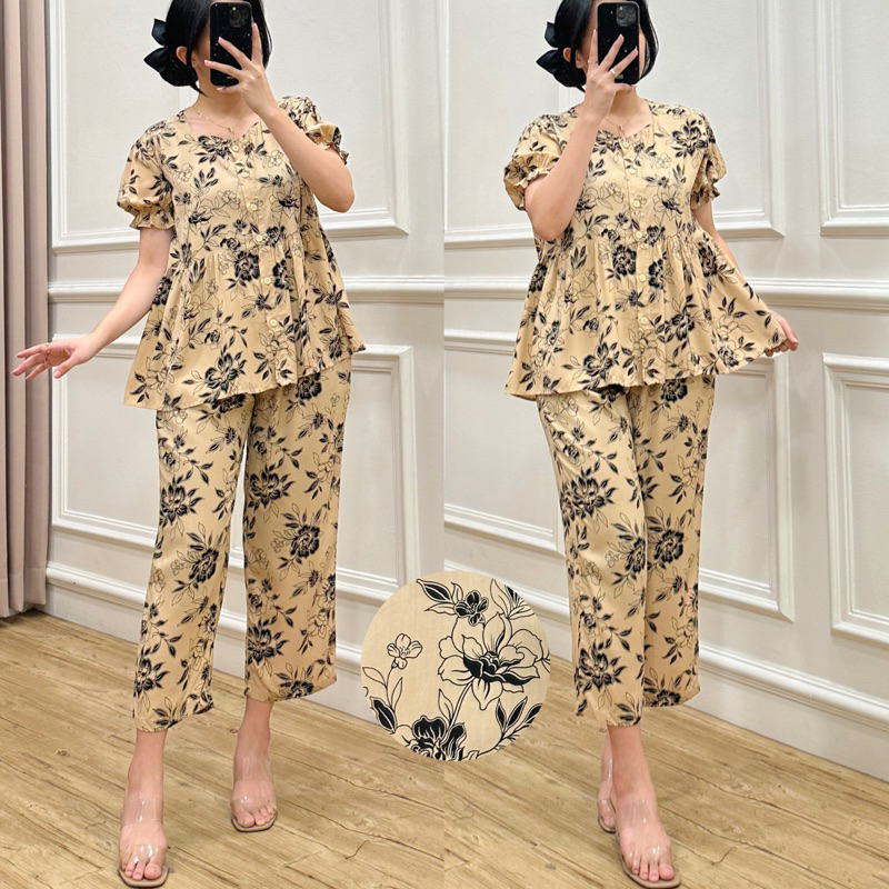 Jual Amariel Tiana OneSet Piyama Setelan Baju Tidur Nyaman Bumil Busui ...