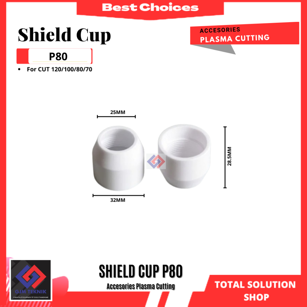 Jual Shield Cup P80 P-80 Keramik Plasma Cutting CUT-80 CUT-100 CUT80 ...