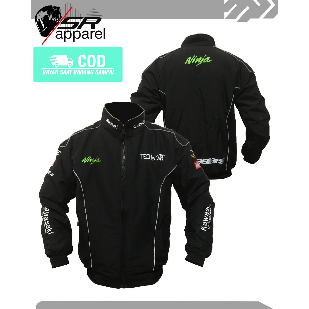 Jual Jaket Kawasaki Ninja Team Racing Full Bordir | Shopee Indonesia