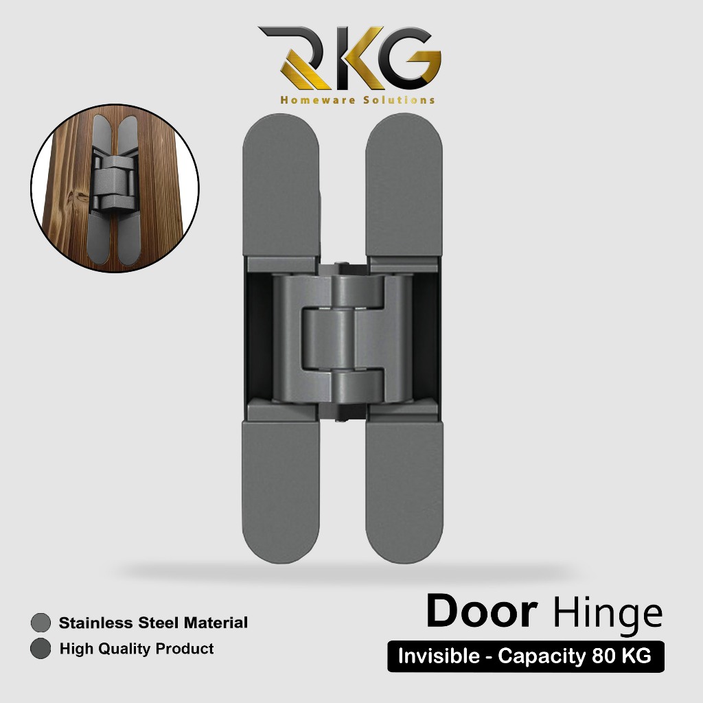 Jual RKG Engsel Tanam Invisible 80KG / Concealed Hinge Gray | Shopee ...