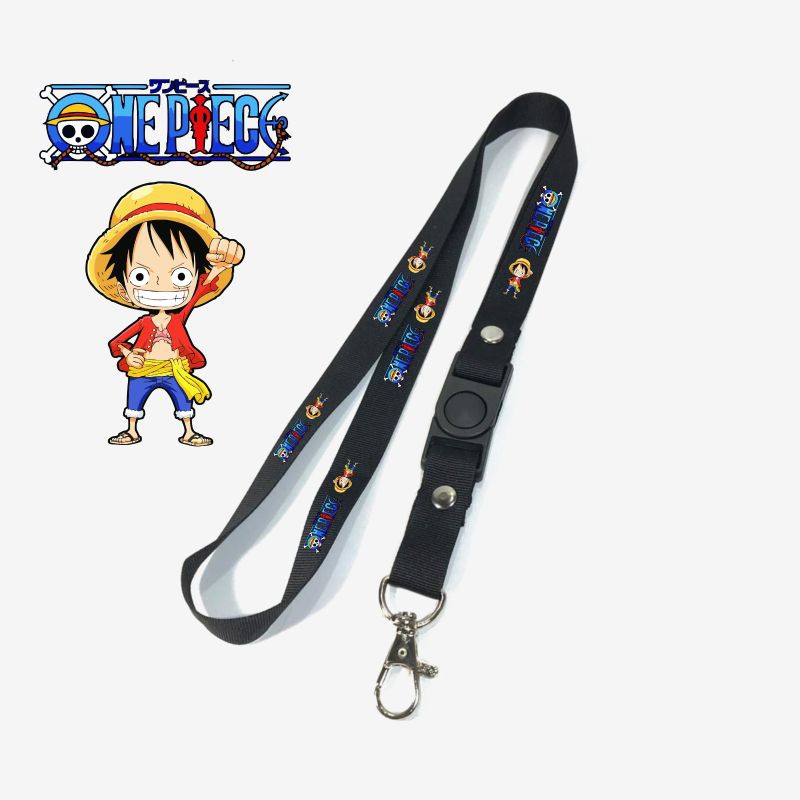 Jual Tali Lanyard ONEPIECE LUFFY ONE PIECE / Lanyard Hitam Premium ...