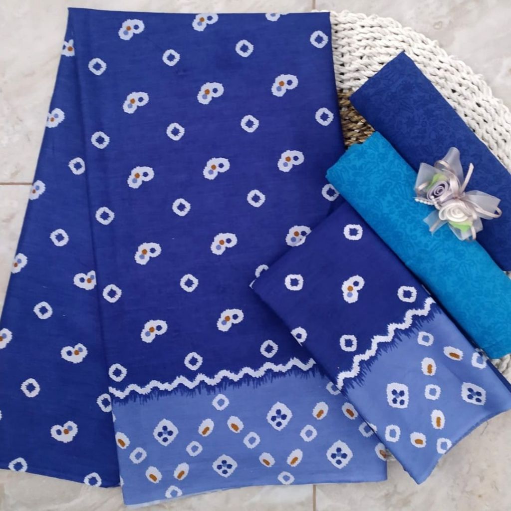 Jual Kain Batik Printing Meteran Motif Jumputan Ukuran Panjang Katun ...