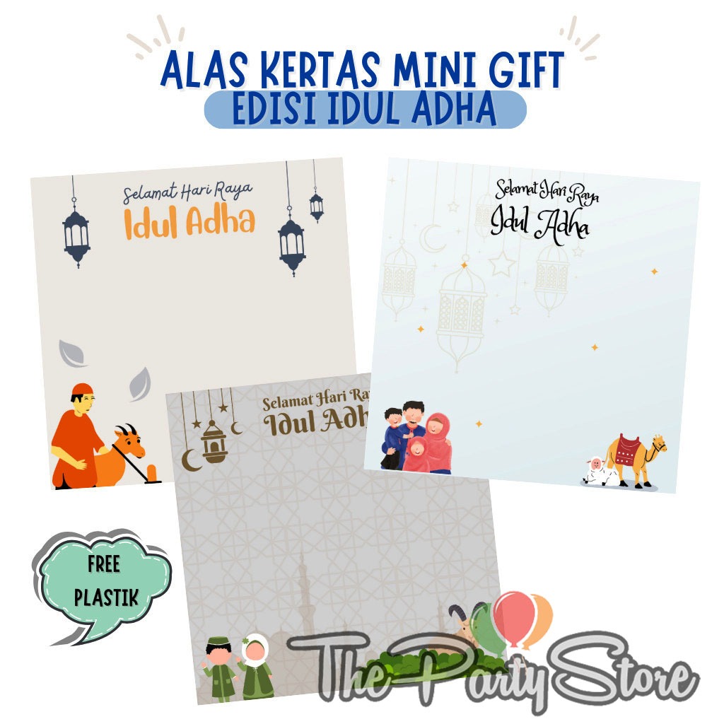 Jual Alas Kertas Mini Gift Edisi Idul Adha/Alas Mini Gift Snack Murah ...