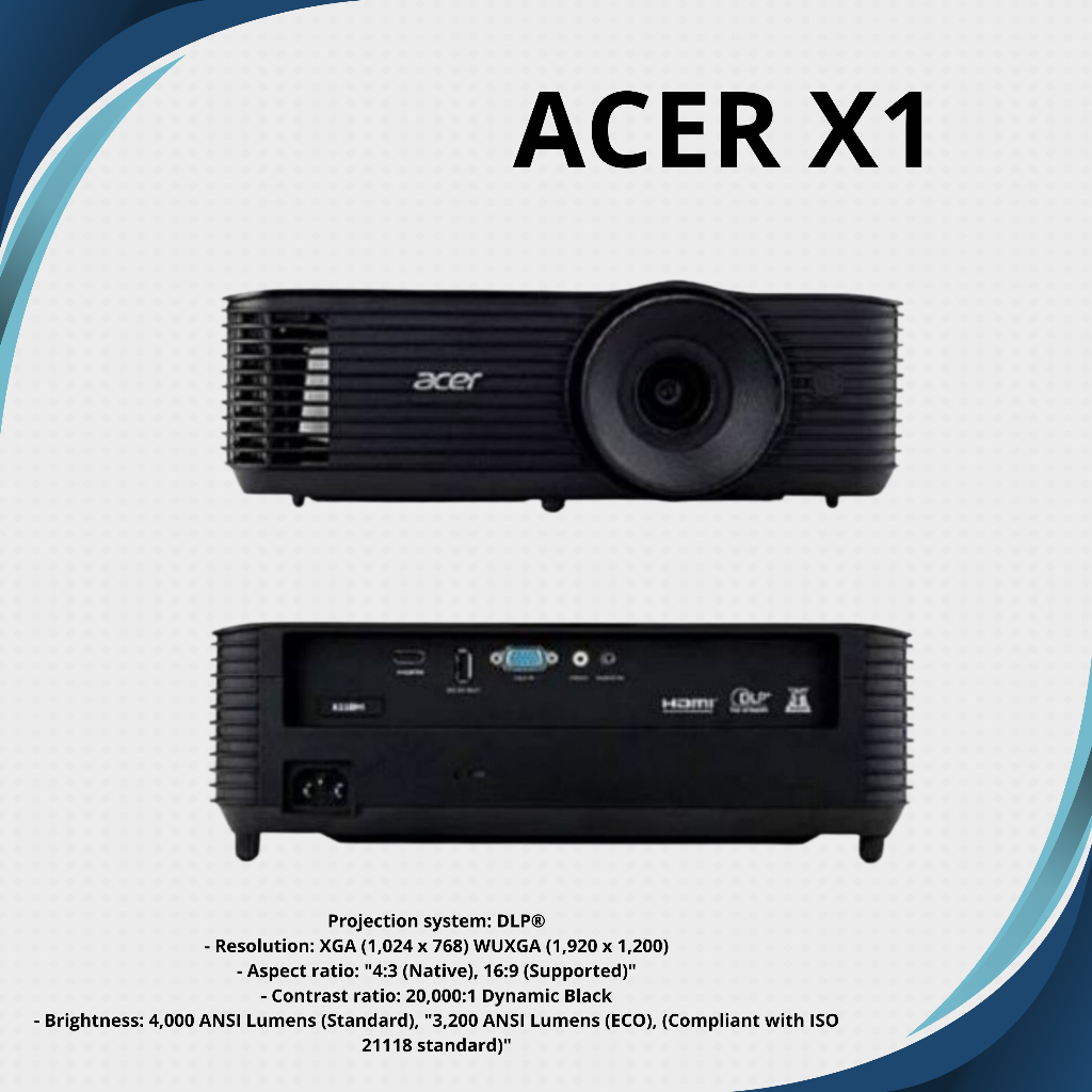 Jual ACER PROJECTOR X1 (TKDN) 4000 ANSI LUMENS, XGA | Shopee Indonesia