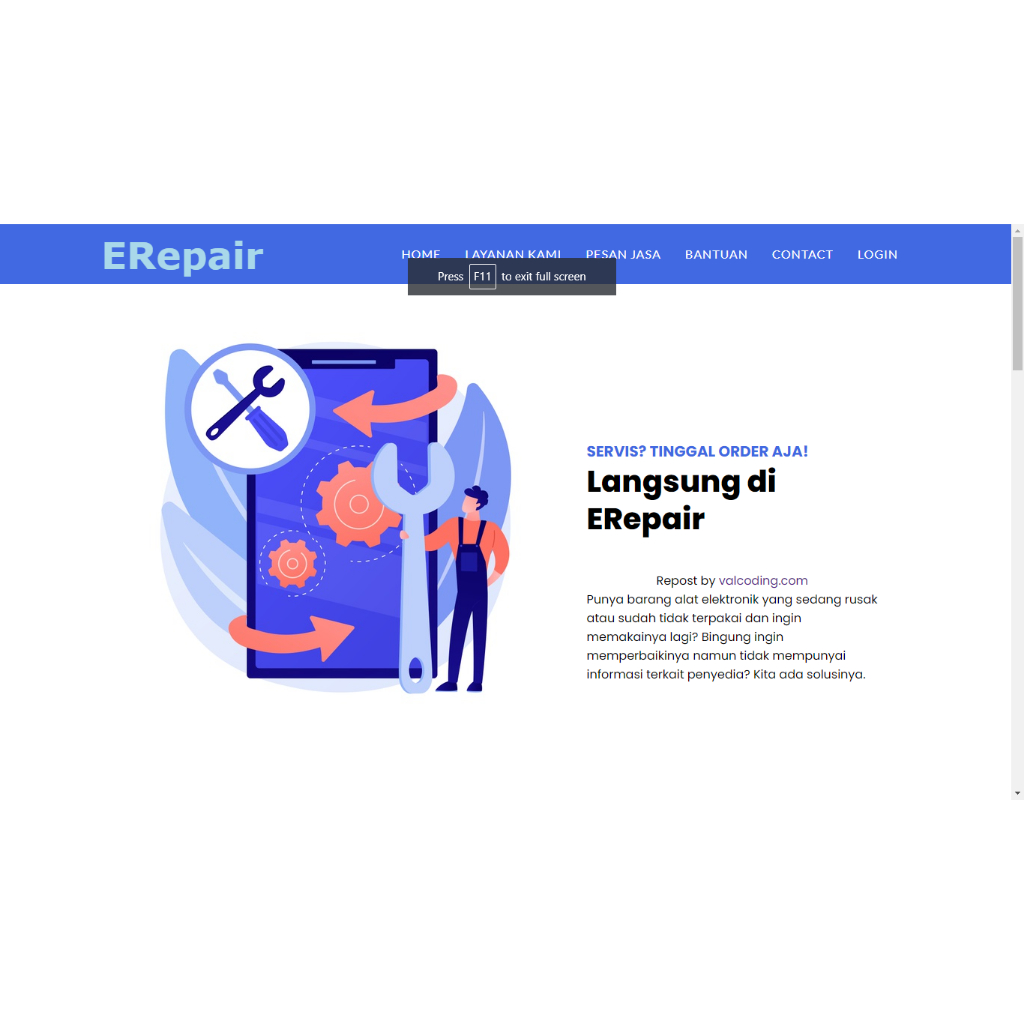 Jual Aplikasi Jasa Servis Barang Berbasis Web (PHP) | Shopee Indonesia