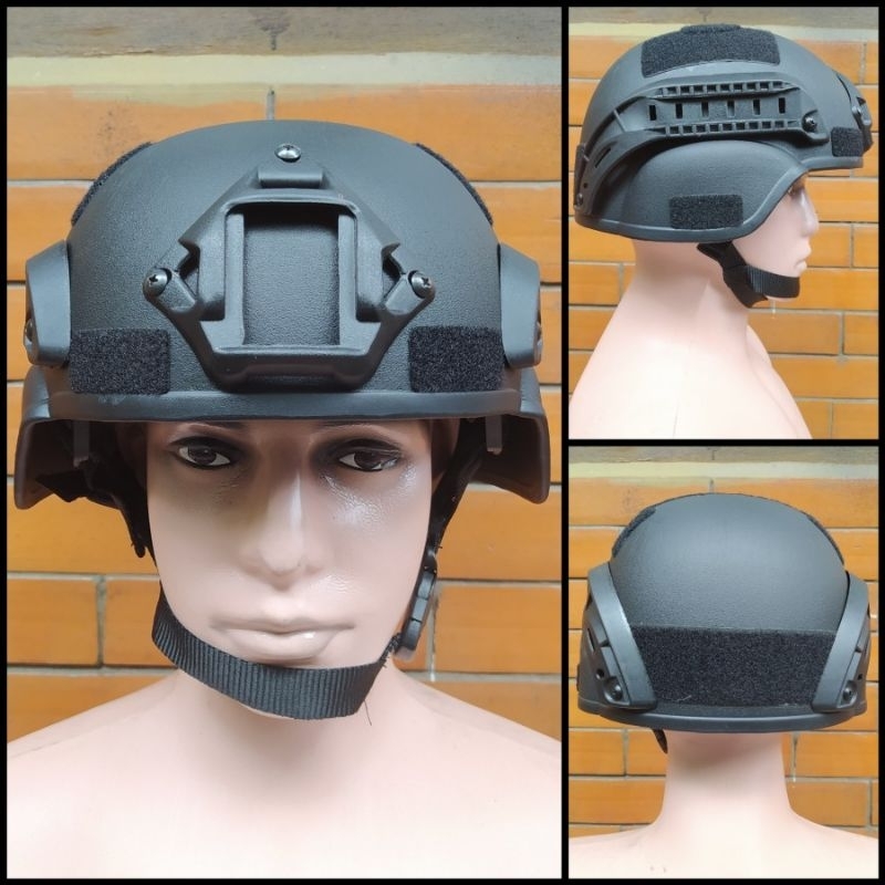 Jual Helm/Helmet Tempur Tactical M88 PASGT High Grade (+ Rail Attachment Hitam) | Shopee Indonesia