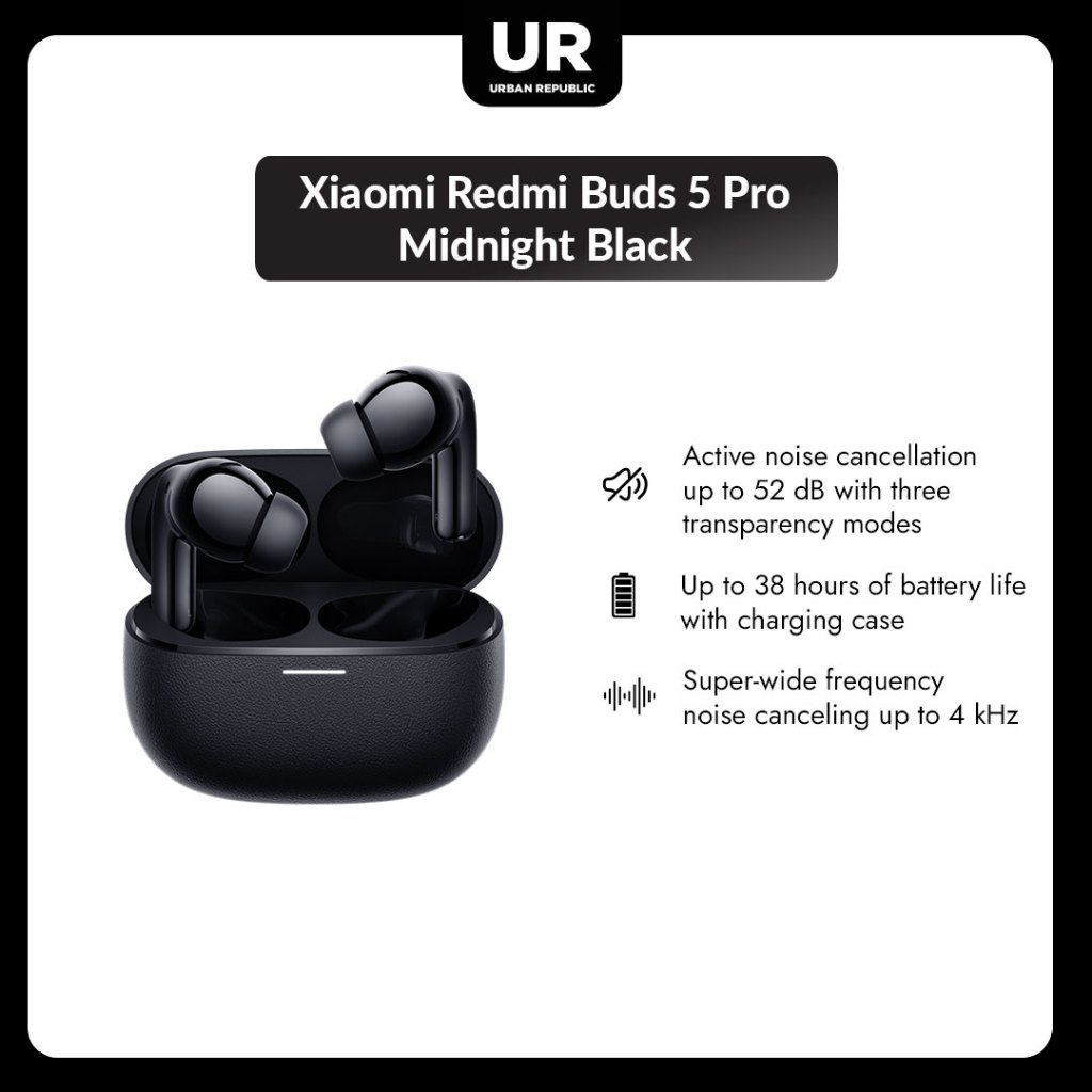Jual Xiaomi Redmi Buds 5 Pro - Midnight Black | Shopee Indonesia