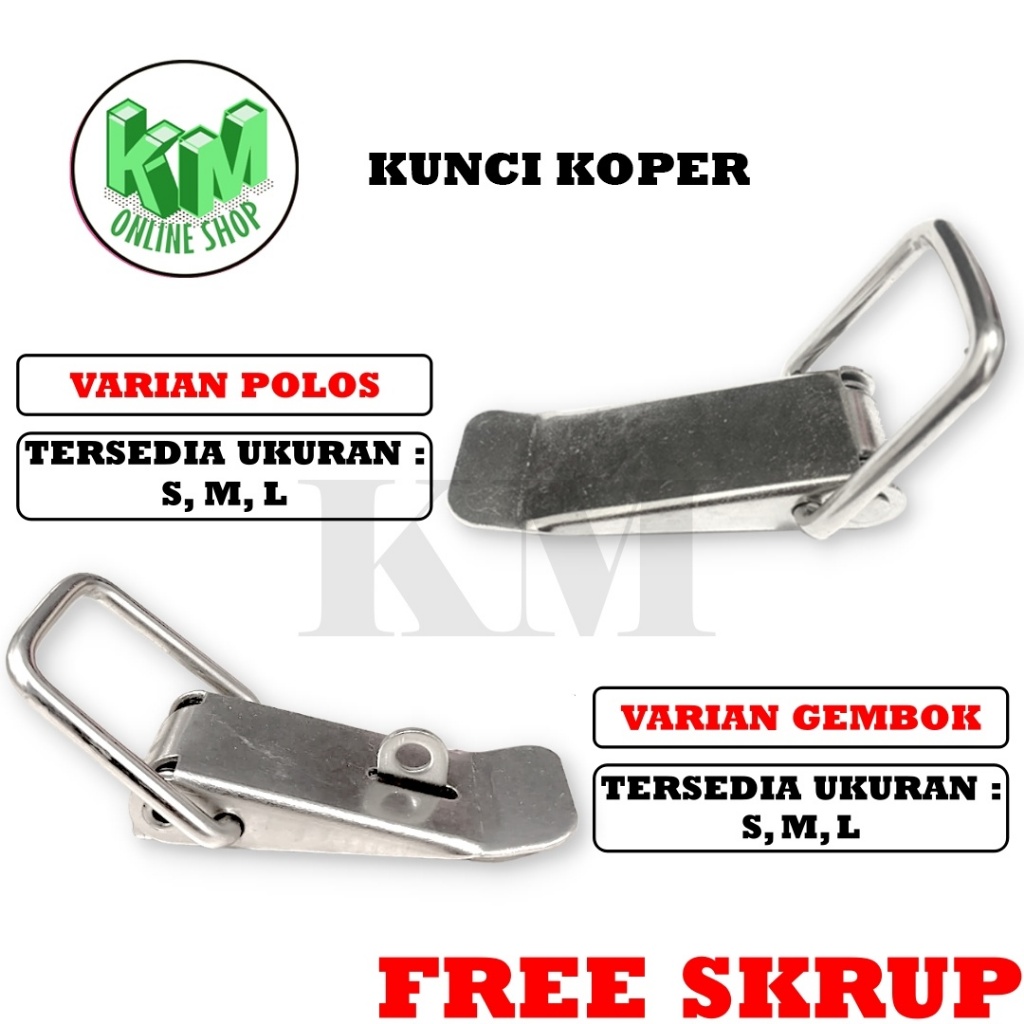 Jual Kaitan Koper Overval Koper Kunci Koper peti box besi chrome ...