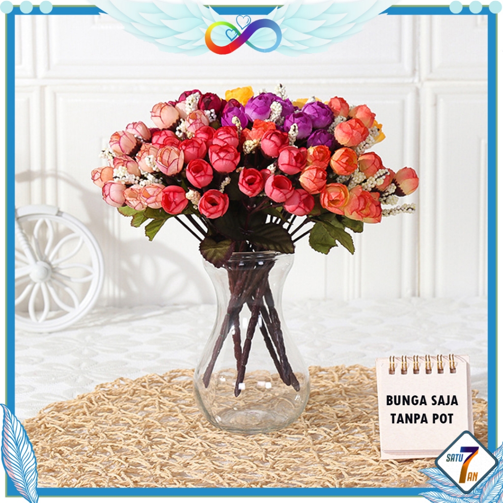 Jual Bunga Hias Plastik Tangkai Bunga Buket Palsu Hiasan Ornamen ...