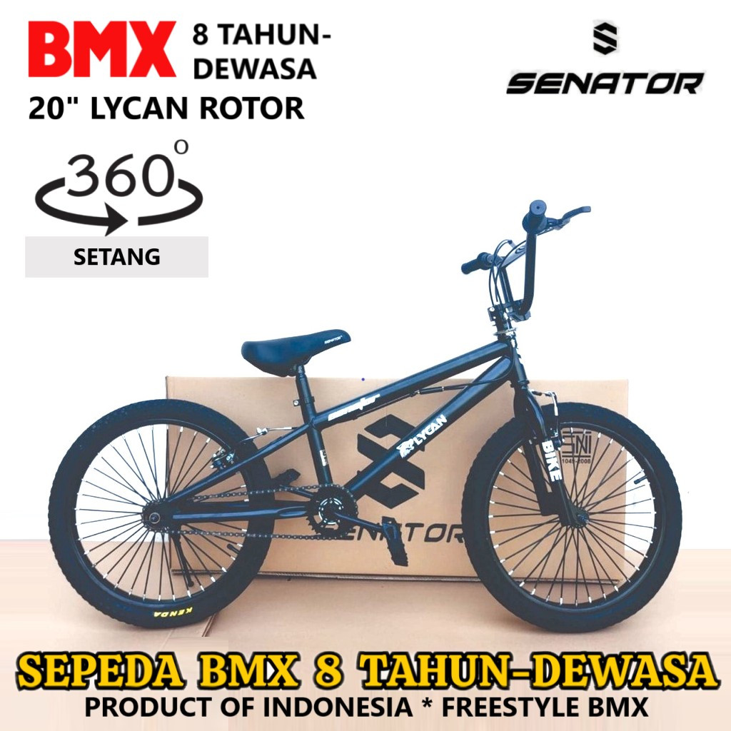 Jual Sepeda BMX Senator Lycan Rotor 20 Inch Anak 8 Tahun-Dewasa Setang ...
