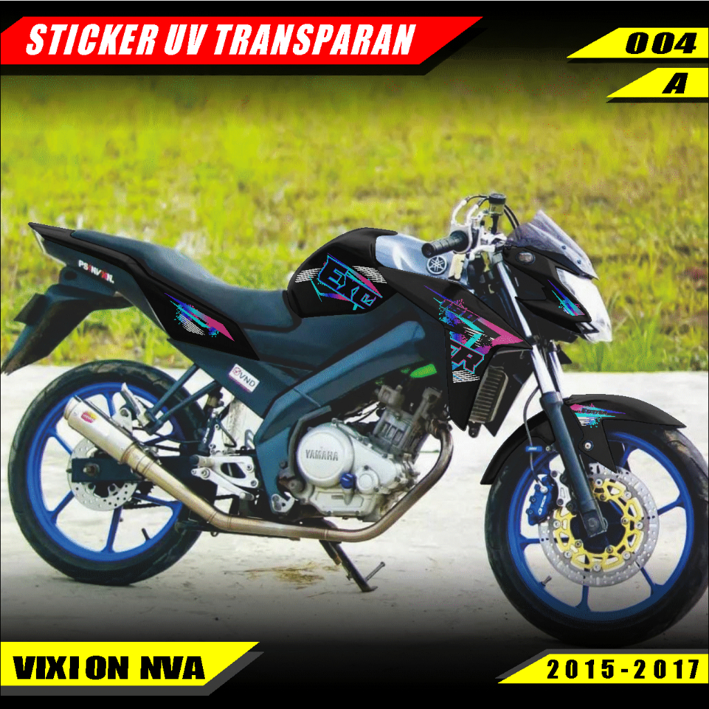 Jual STRIPING TRANSPARAN UV YAMAHA VIXION NVA VARIASI SIMPEL DESAIN EXCITER MENARIK GPC 004 ...