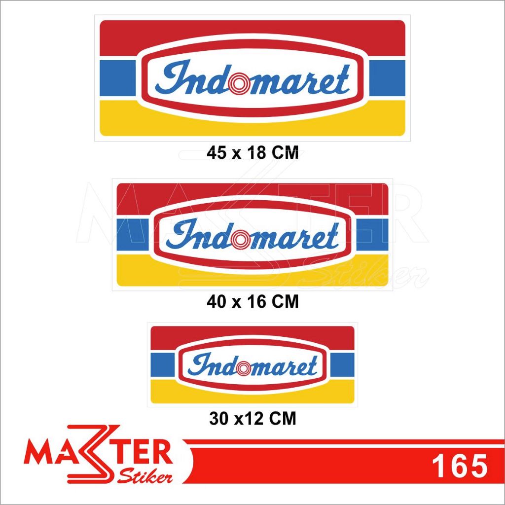Jual 165 - Stiker Logo Indomaret, Sticker Vinyl, Premium, Tahan Air ...