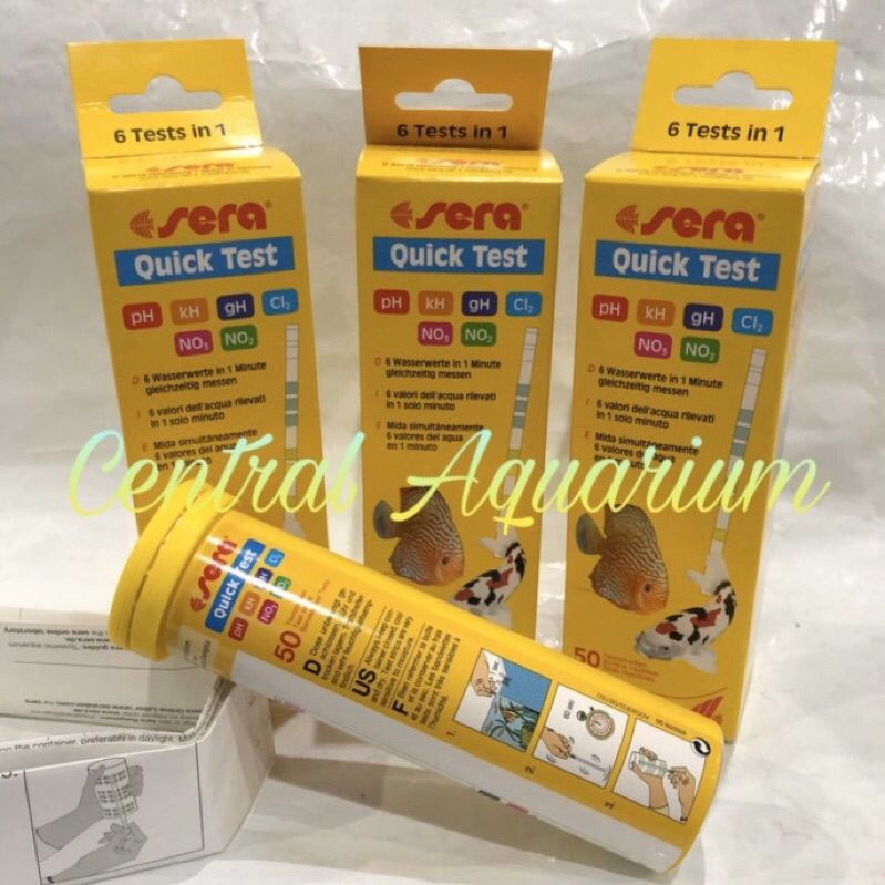 Jual Sera Quick Test 6 in 1 Test Kadar Air PH KH GH C1.2 NO3 NO2 ...