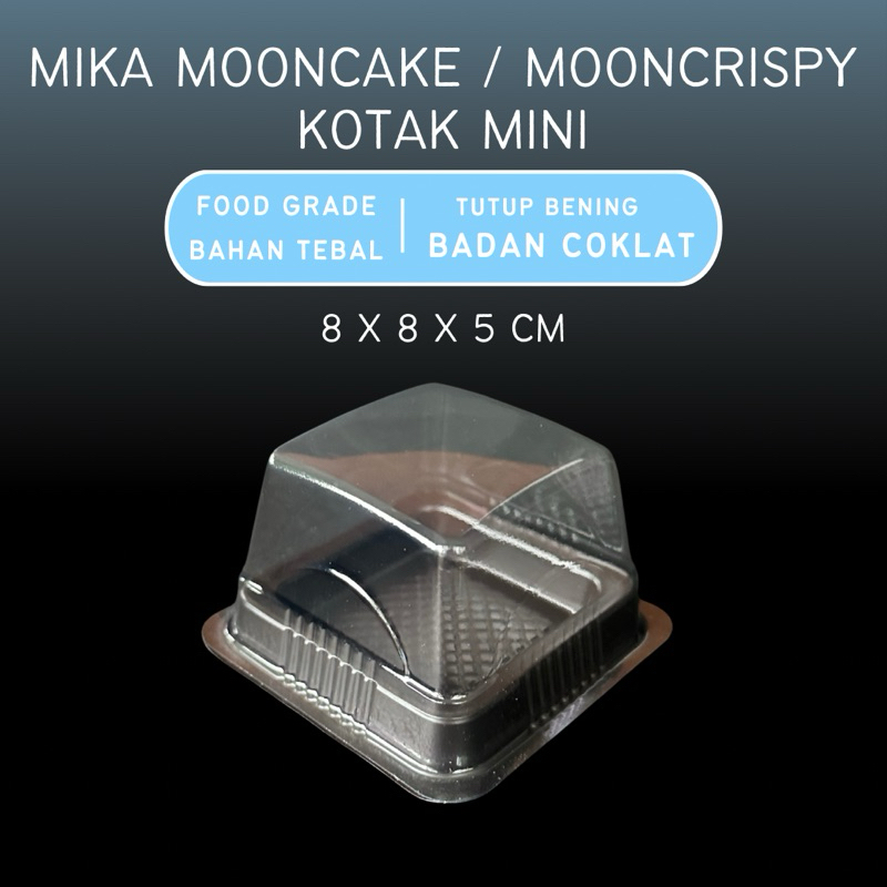 Jual (50 PCS) Mika Tray MoonCrispy MoonCake Kue Bulan Badan Coklat Tutup Bening Food Grade Bahan ...