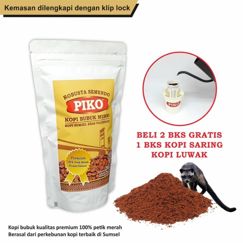 Jual Kopi Bubuk Robusta Semendo Premium 250gr Kopi Piko Petik Merah ...