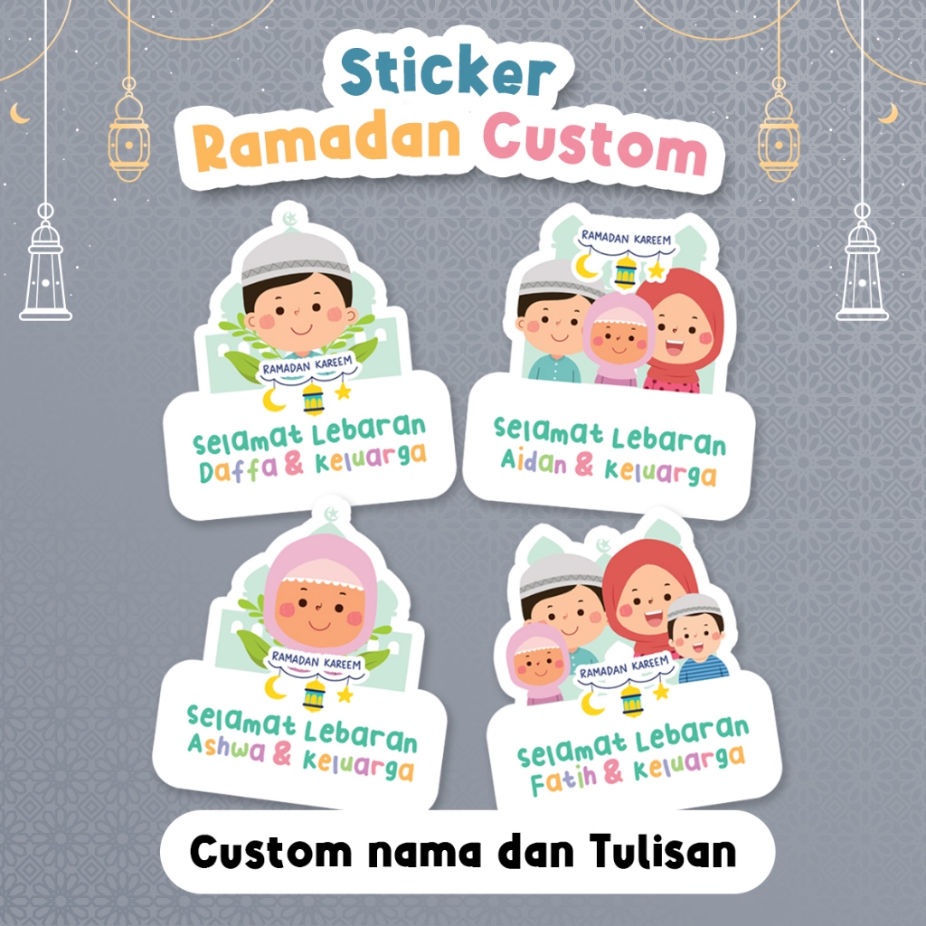 Jual Stiker Ramadhan Custom 15 stiker, Stiker Hampers, Hadiah Ramadan ...