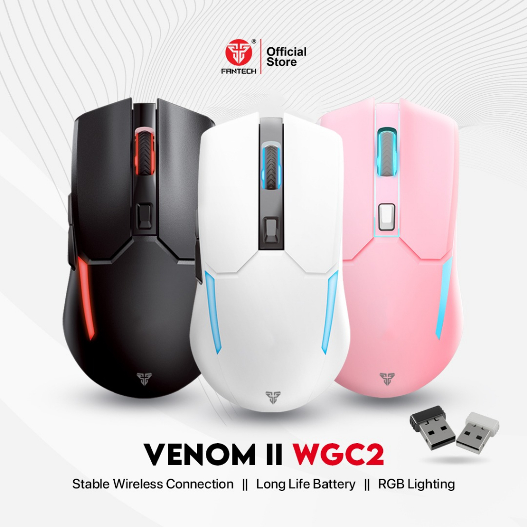 Jual Fantech VENOM II WGC2 Wireless Mouse Gaming Rechargeable | Shopee ...
