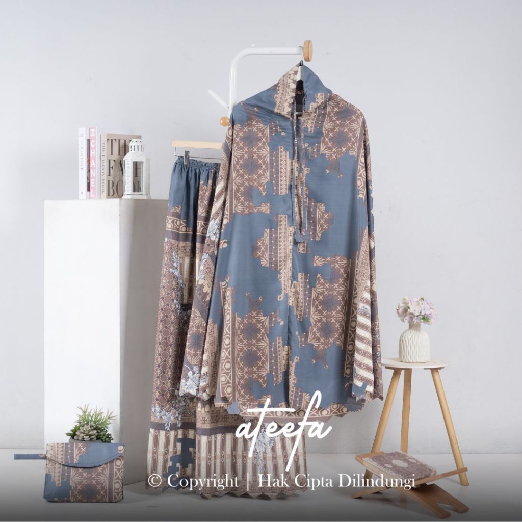 Jual Ateefa - Mukena Dewasa 2in1 Premium Maxmara Luxury Laser Cut Silk ...