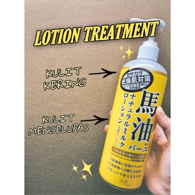Jual Loshi Horse Oil Moisture Skin Body Lotion from Hokkaido 485ml ...