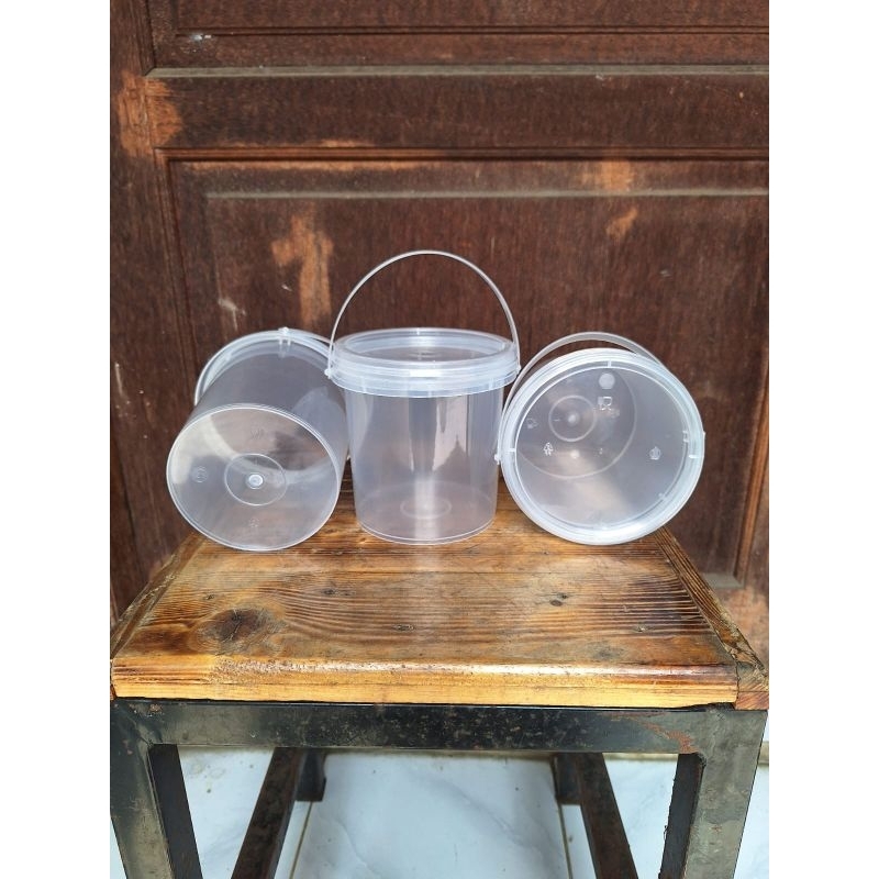 Jual Ember Pail Kurma Coklat Es Krim Kue 500ml dan 1L transparan food ...