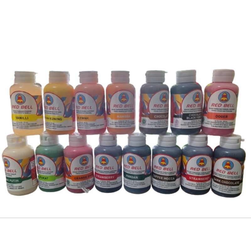 Jual RED BELL PERISA DAN PEWARNA MAKANAN STRAWBEERY/VANILLI / Mangga ...