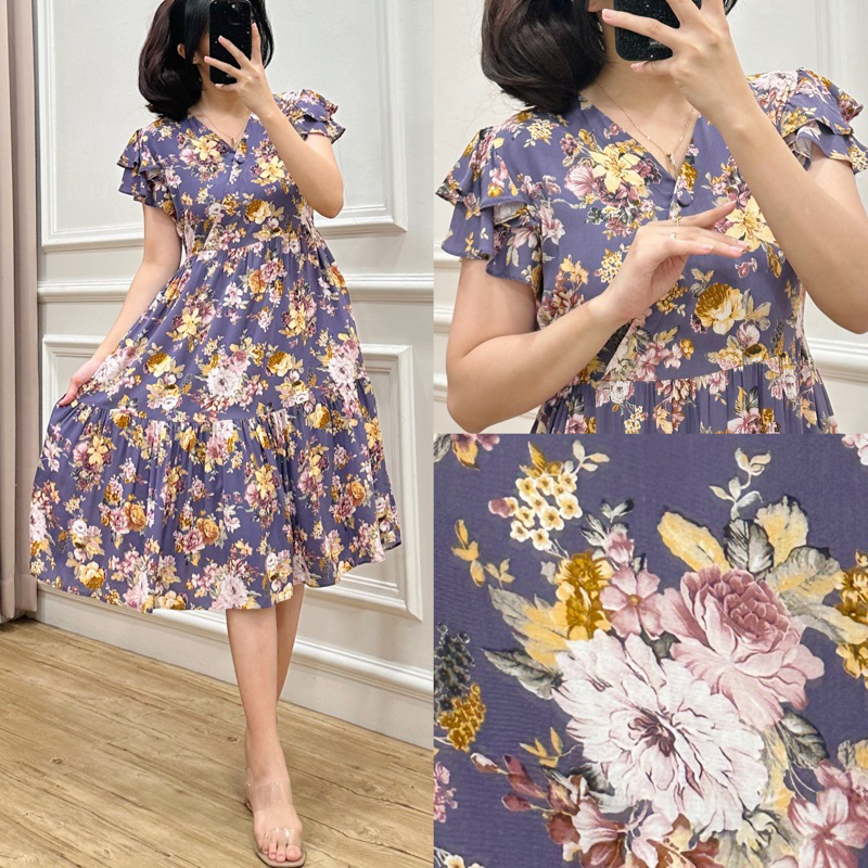 Jual Amariel Jenny Dress Daster Nyaman Bumil Busui Friendly | Shopee ...