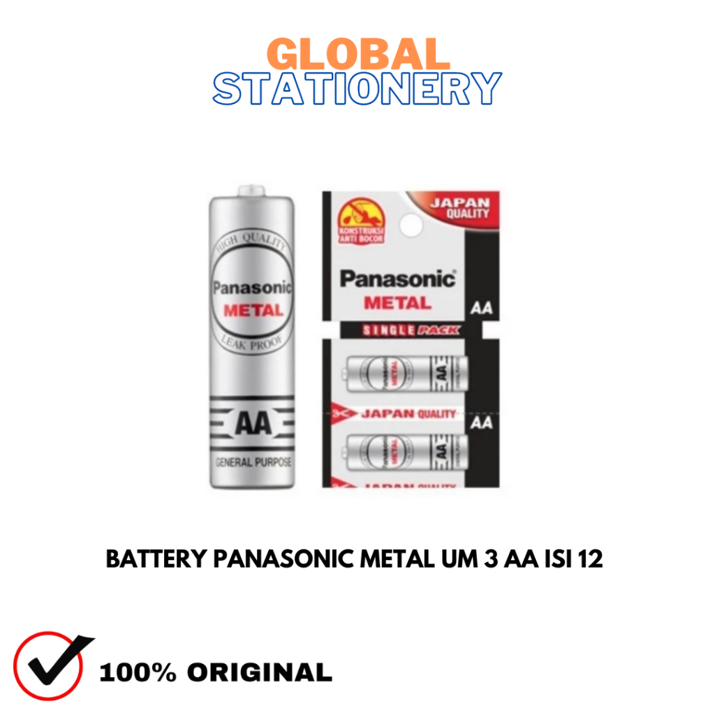 Jual BATTERY / Baterai PANASONIC UM3 UM 3 METAL AA ISI 12PCS | Shopee ...