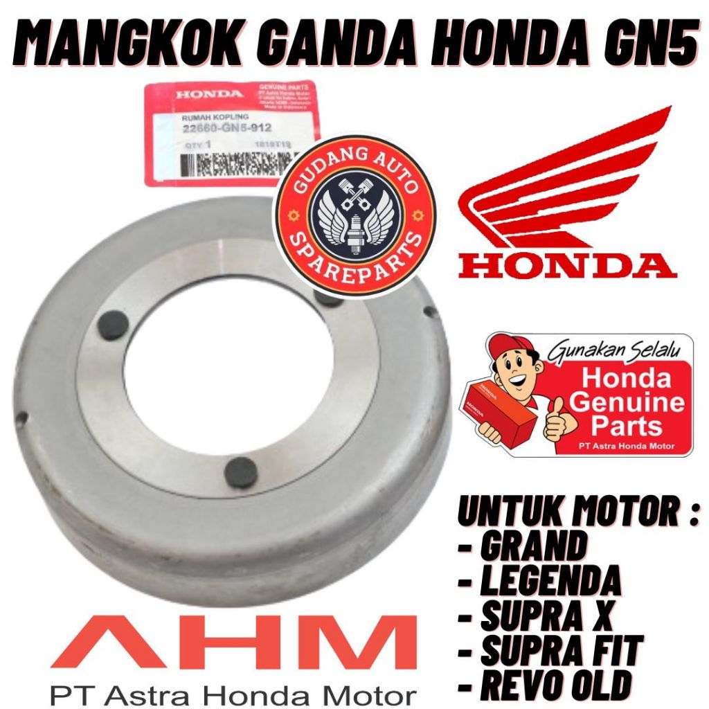 Jual ORIGINAL AHM mangkok ganda honda grand supra x 100 supra fit revo ...