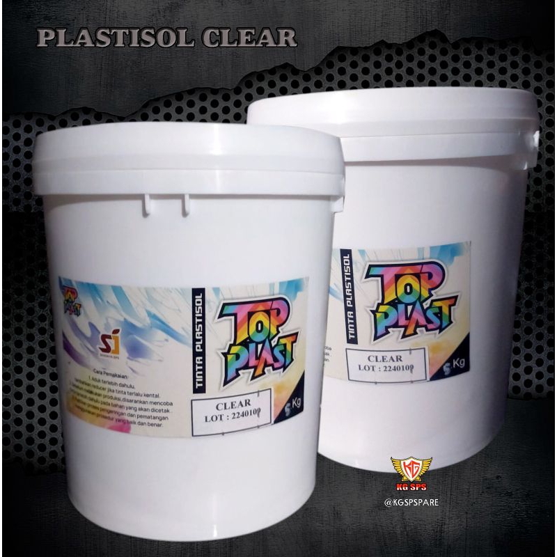 Jual Tinta Plastisol TOP PLAST CLEAR kemasan 5kg | Shopee Indonesia