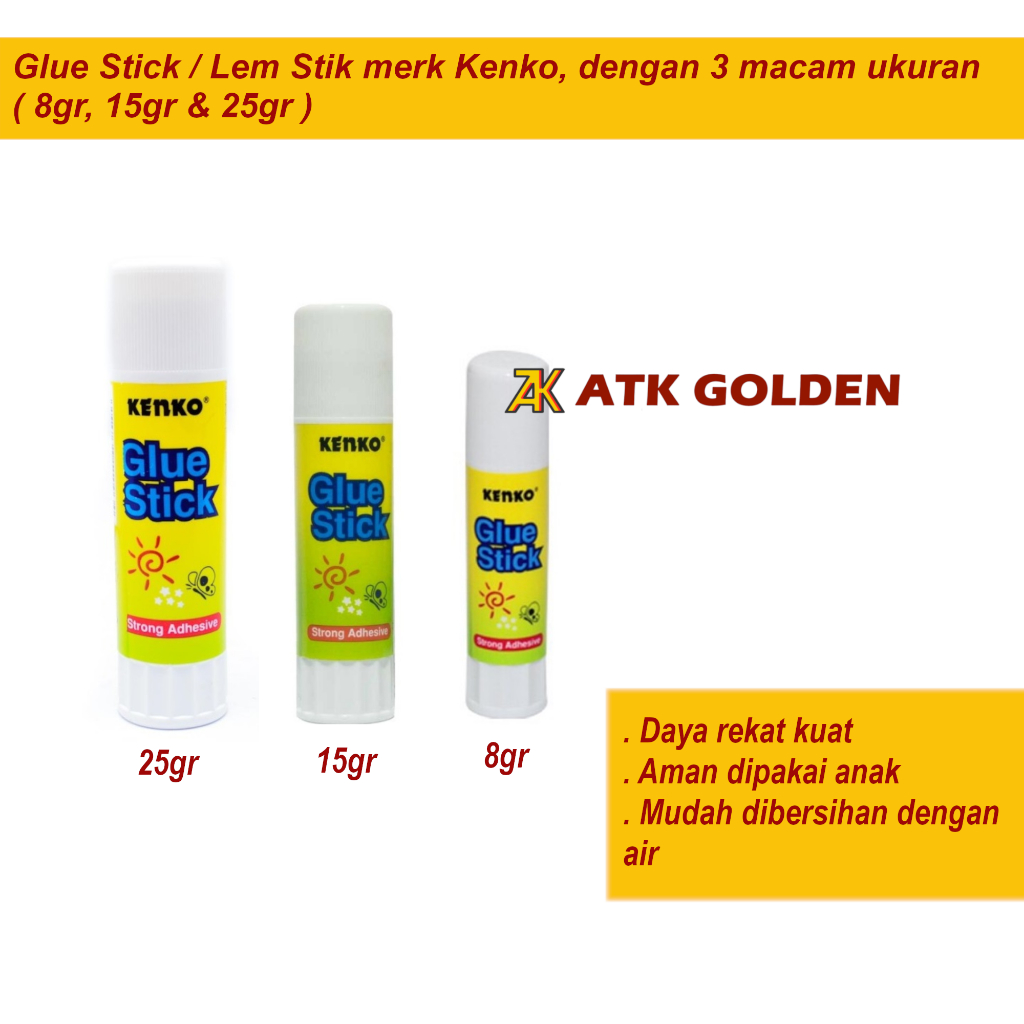Jual Glue Stick / Lem Stick Kenko ukuran 8gr/15gr/25gr | Shopee Indonesia