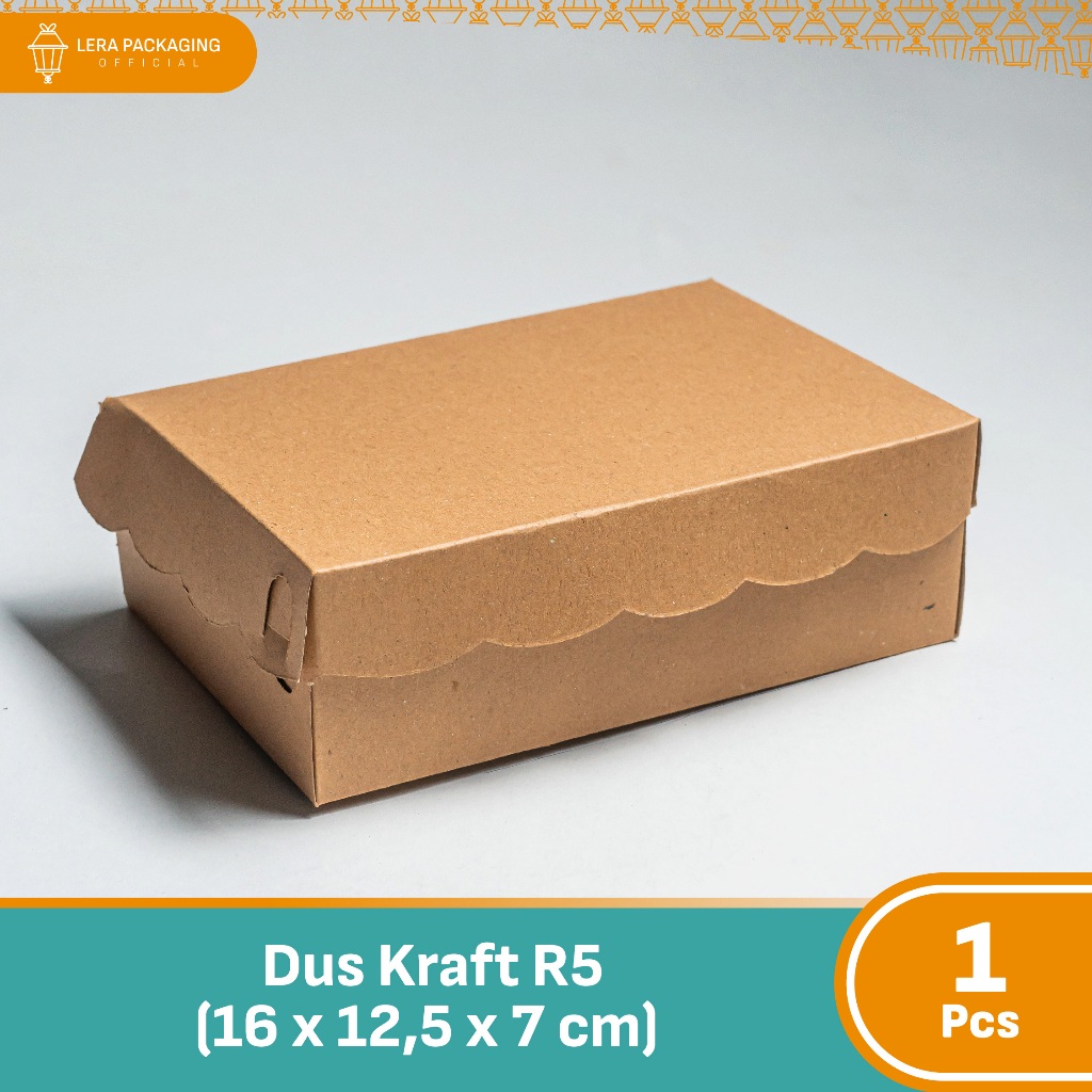 Jual R5 - Kotak Dus Kraft Coklat/Kotak Dus Kue/Kotak Dus Snack/ Kotak ...