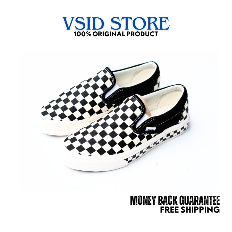 Jual VANS SLIP ON NEXTOR CHECKERBOARD BLACK/WHITE ORIGINAL | Shopee ...