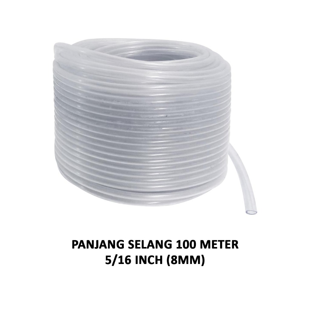Jual EELIC SEA-T5/16INCH 100METER Selang Transparan Bening Waterpass Diameter Selang 5/16 Inch ...