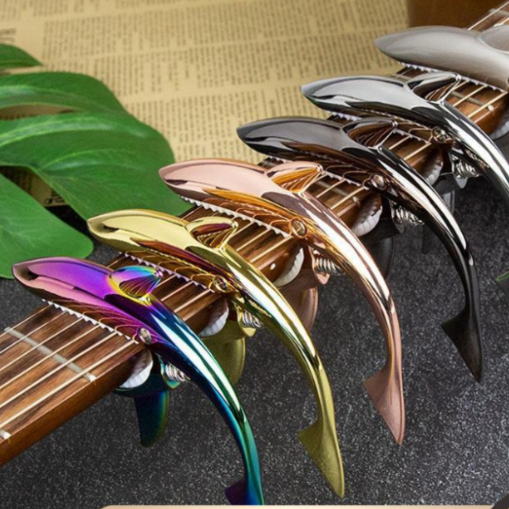 Jual HIU Capo Gitar Premium Shark Metalik Kapo Guitar Akustik Elektrik ...