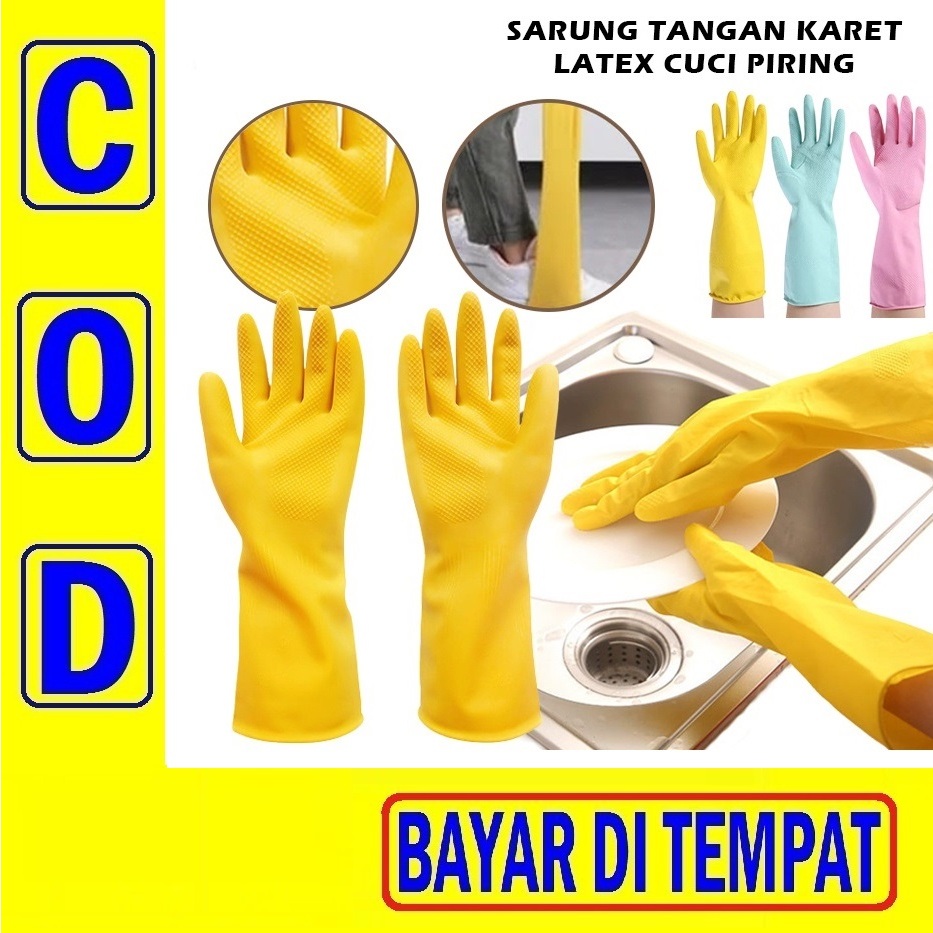 Jual LOR 35L SARUNG TANGAN CUCI PIRING Sarung Tangan Karet Latex Cuci ...