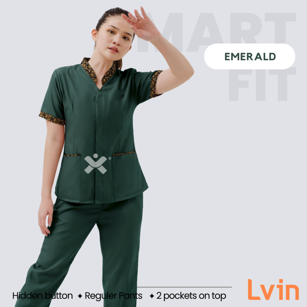 Jual Lvin Baju Seragam suster Haira Batik Series / nanny uniform ...