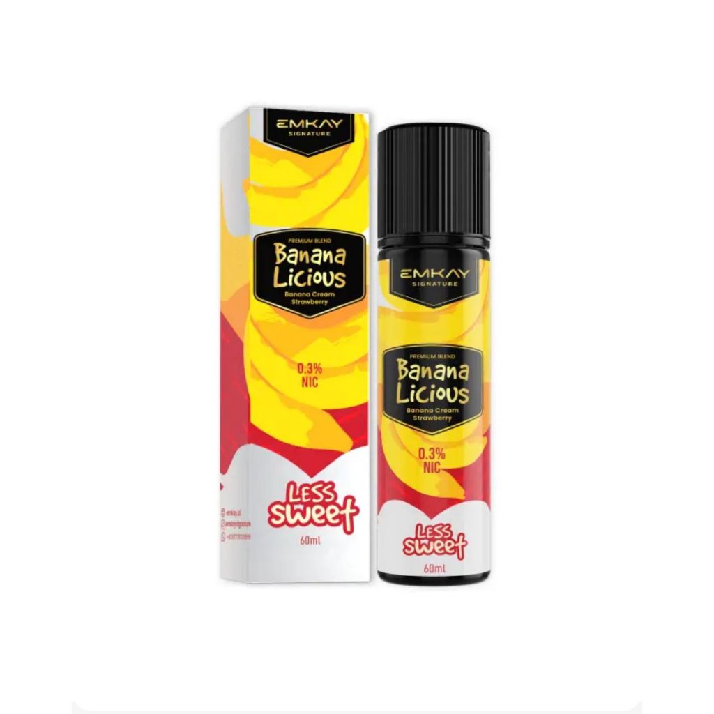 Jual BANANA LICIOUS LESS SWEET FREEBASE 60ML BY EMKAY BREWERY E-LIQUID ...