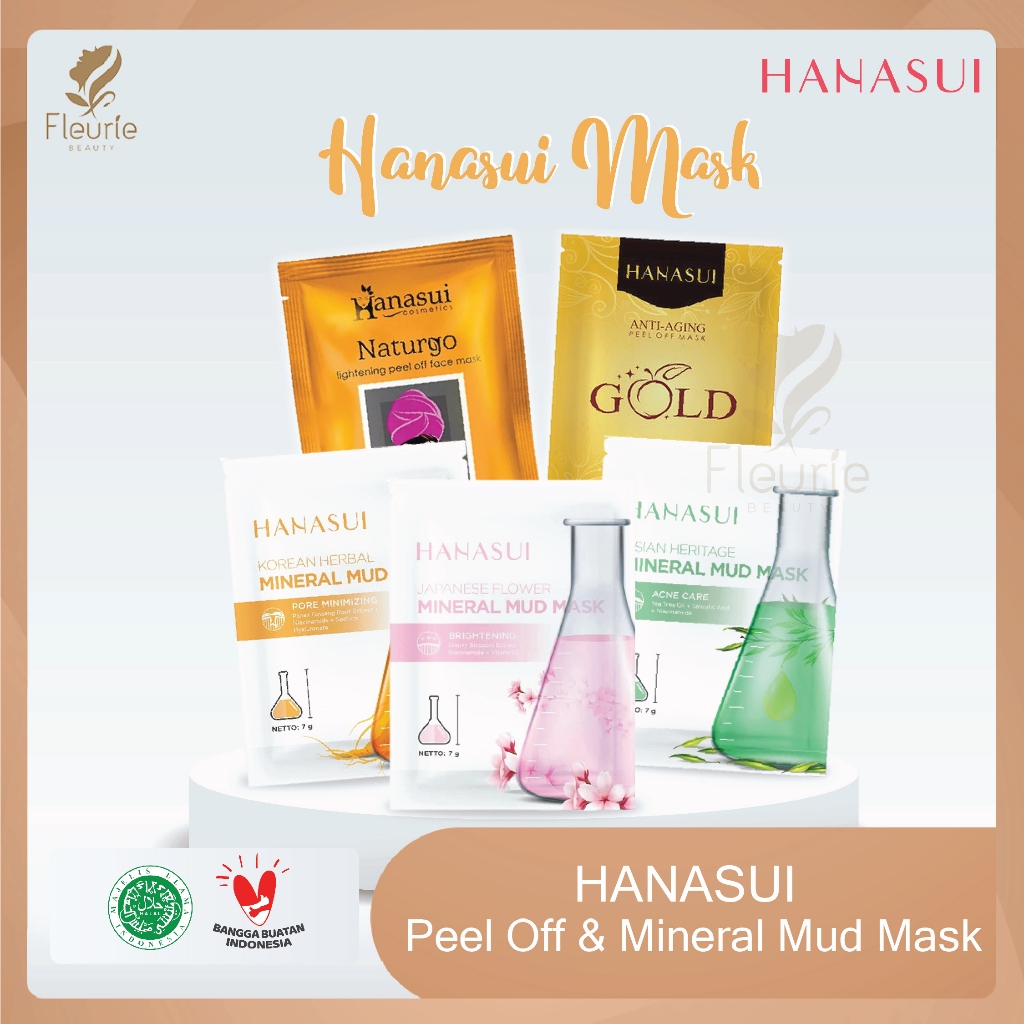 Jual HANASUI Naturgo Peel Off Mask 10gr / Mineral Mud Mask 7gr - Masker ...