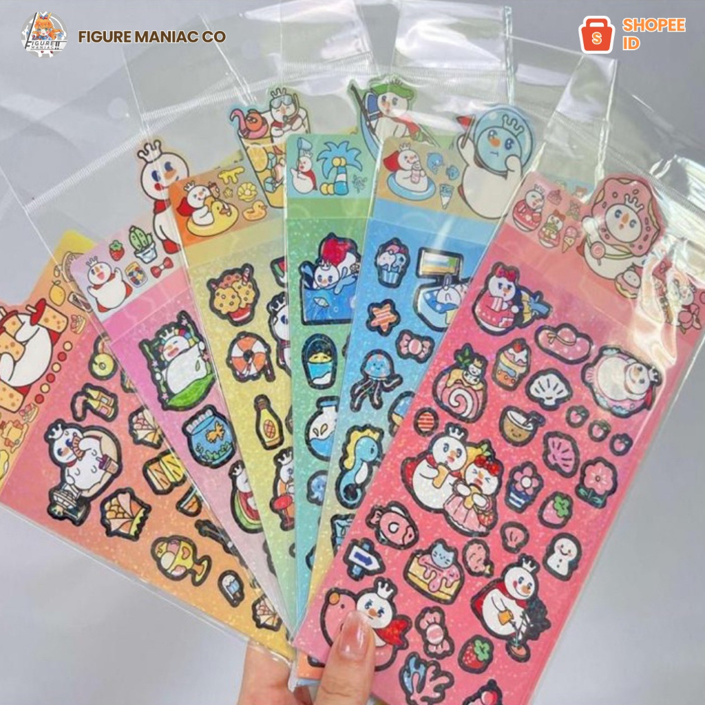 Jual Figure Maniac - Sticker Set Mixue Perlembar Lucu Premium Sticker ...