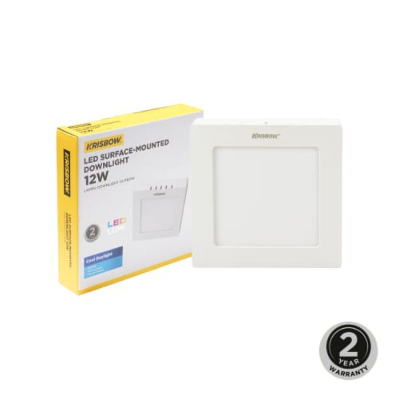 Jual Krisbow Lampu Downlight Persegi Outbow Led 12 Watt Cool Daylight ...