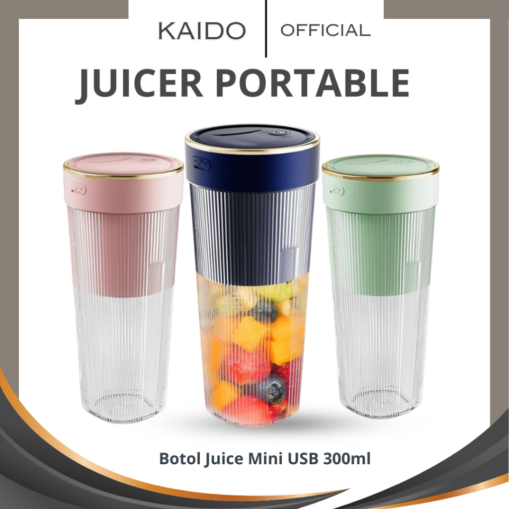Jual Juicer Portable 300ML USB Blender Juicer Jus Buah Smoothies Cup Listrik Multifungsi Botol ...