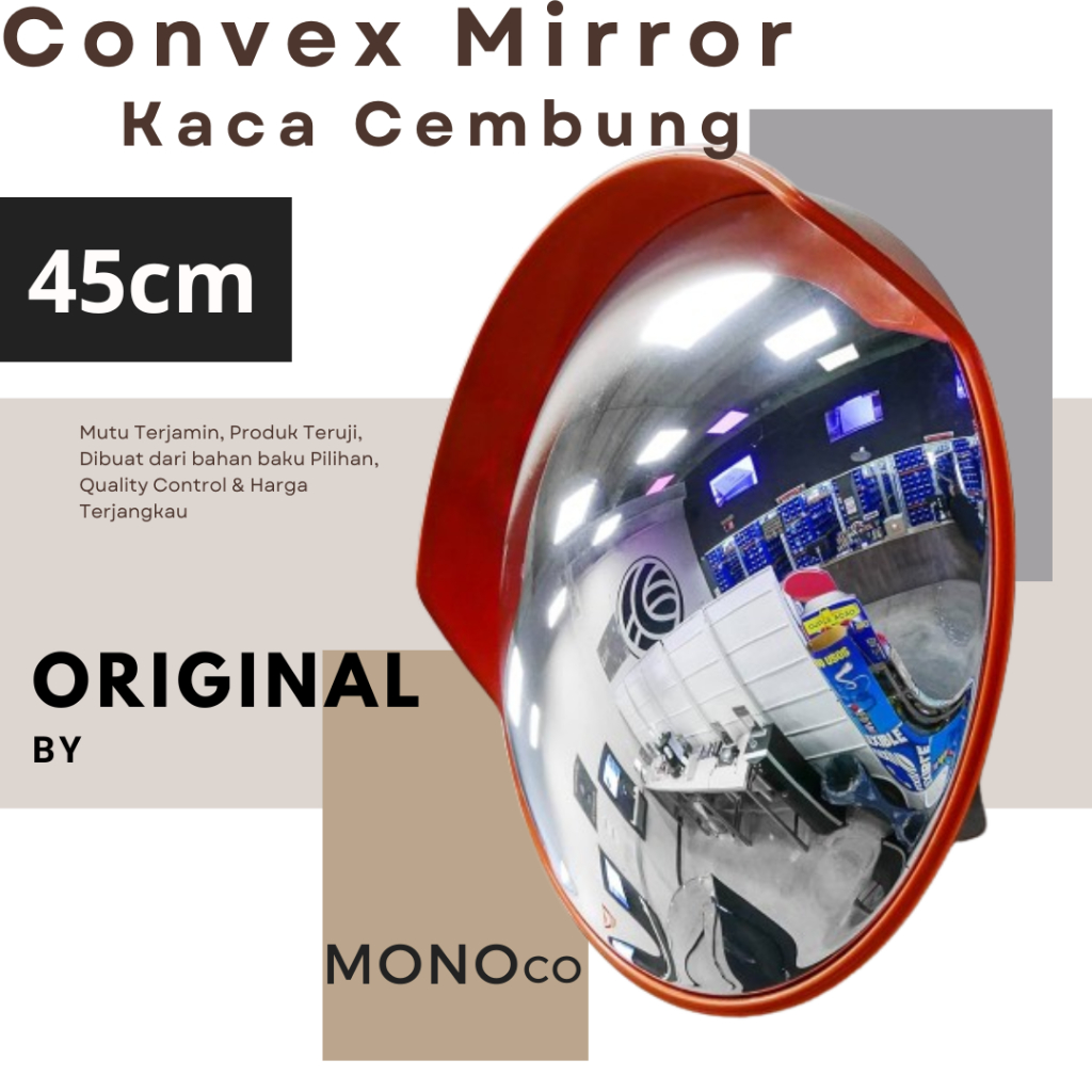 Jual Kaca Cembung Jalan 45cm / Kaca cembung kamar / Convex Mirror 45cm ...
