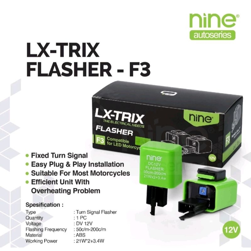 Jual FLASHER SEIN MOTOR NINE LX-TRIX F2/F3 GENERASI KE DUA DAN KE TIGA DENGAN SETELAN POTENSIO ...