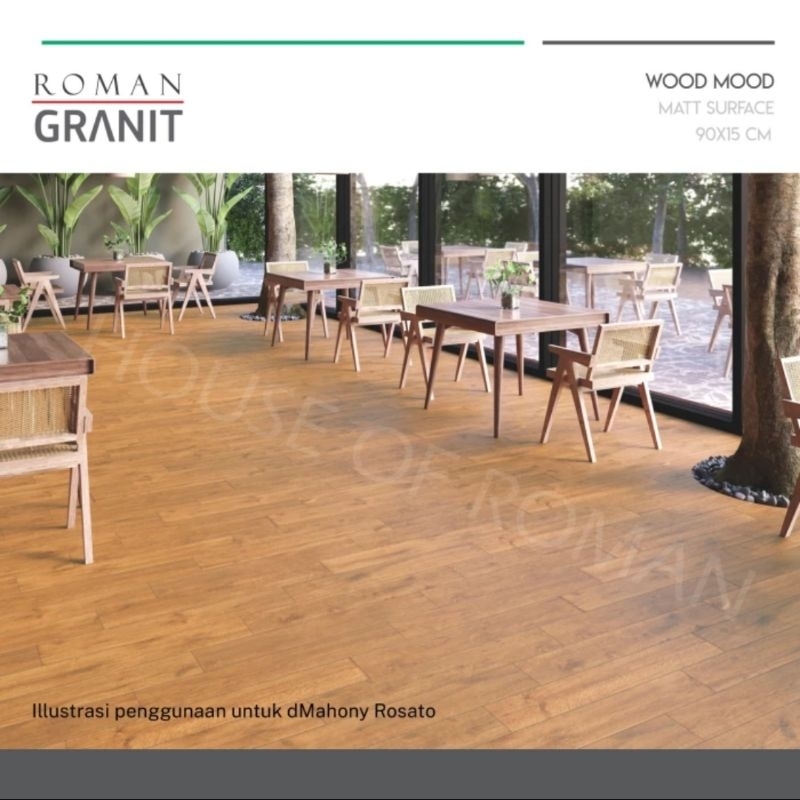 Jual Roman Granit 15x90 dMahony Series (Wood Mood) / Granit Lantai ...