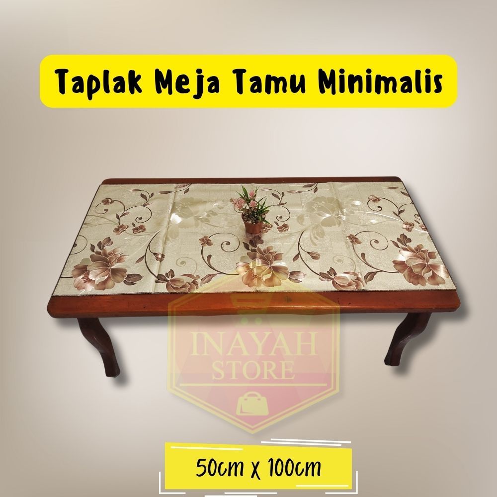 Jual Taplak Meja Tamu Minimalis Motif Bunga Ukuran 100cm x 50cm / Meja ...