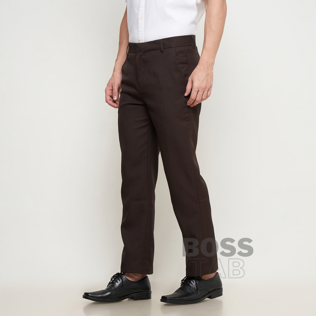 Jual BOSSTAB - DARK BROWN PANTS / CELANA KERJA PRIA FORMAL POLA REGULER ...