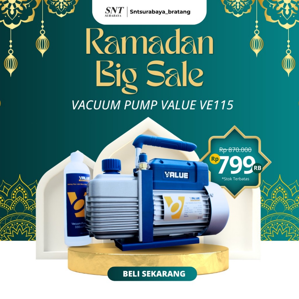 Jual VACUM PUMP VE115 (1/4HP) 1.5CFM / VACUM AC VALUE | Shopee Indonesia