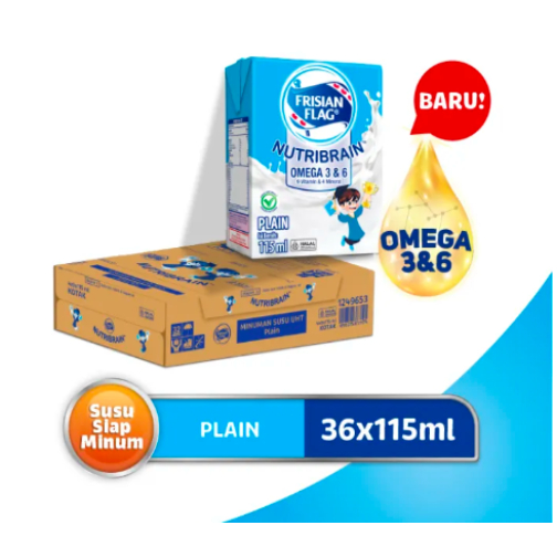 Jual Susu Bendera / Frisian Flag Omega Nutribrain 115 ml [Reguler/Kargo] | Shopee Indonesia